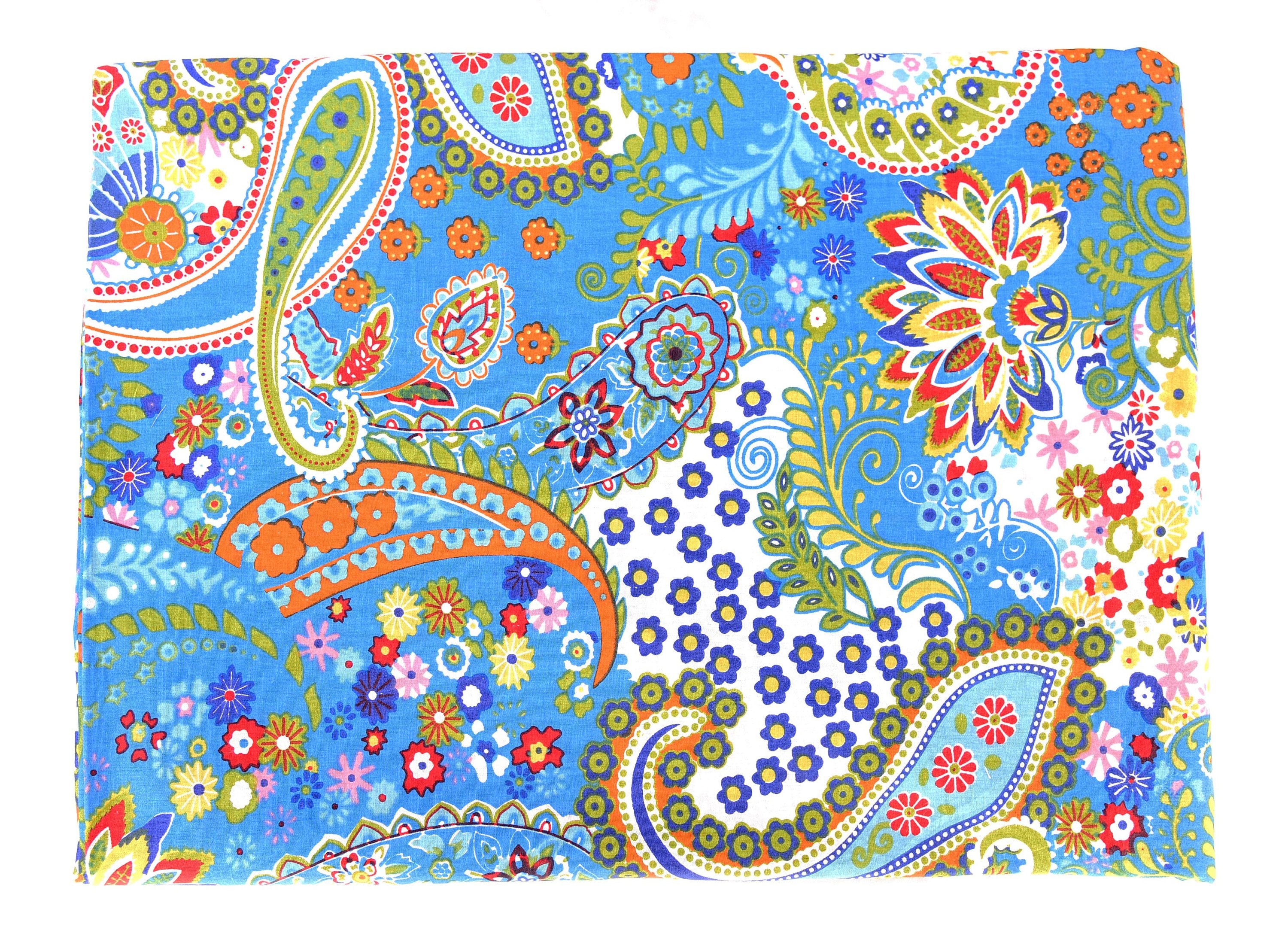 Indian Fabric Cotton Fabric by Yard - Summer Dresses in Turquoise ...