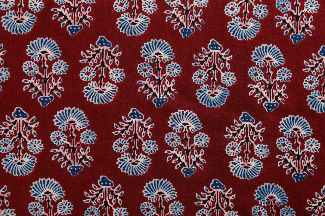 Hand Block Print, Floral Print, Soft Cotton Fabric, Fabric Modern ...