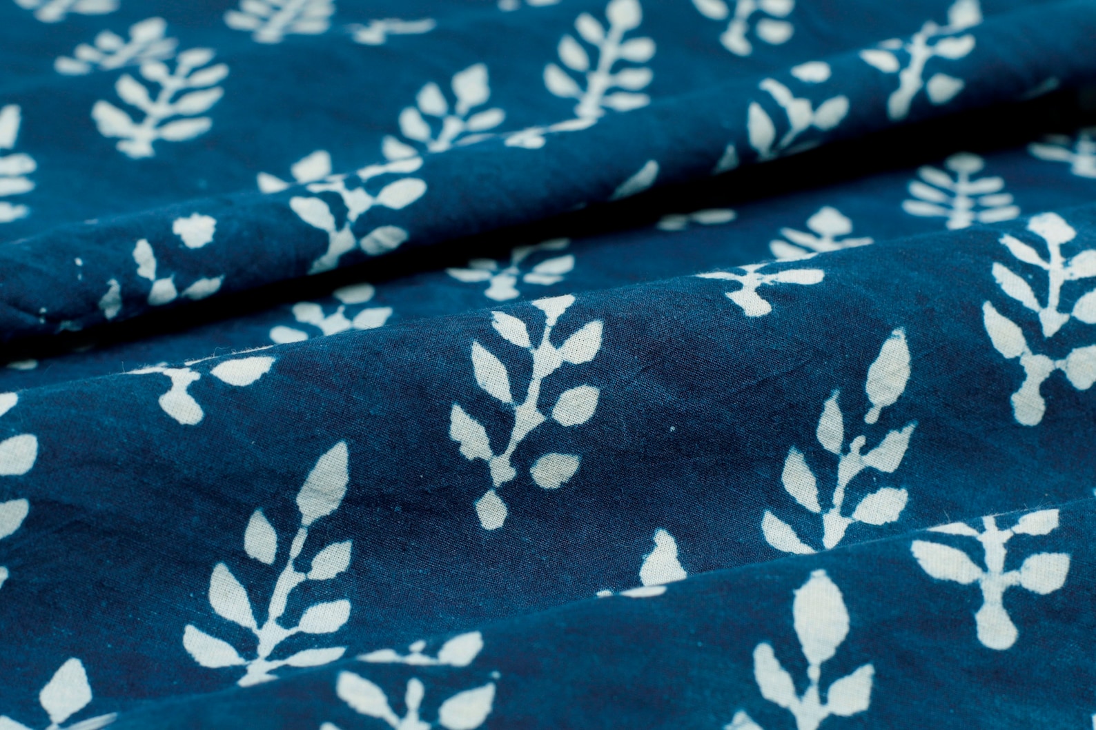 Indigo Fabric Cotton Fabric Printed Cotton Fabric Hand | Etsy