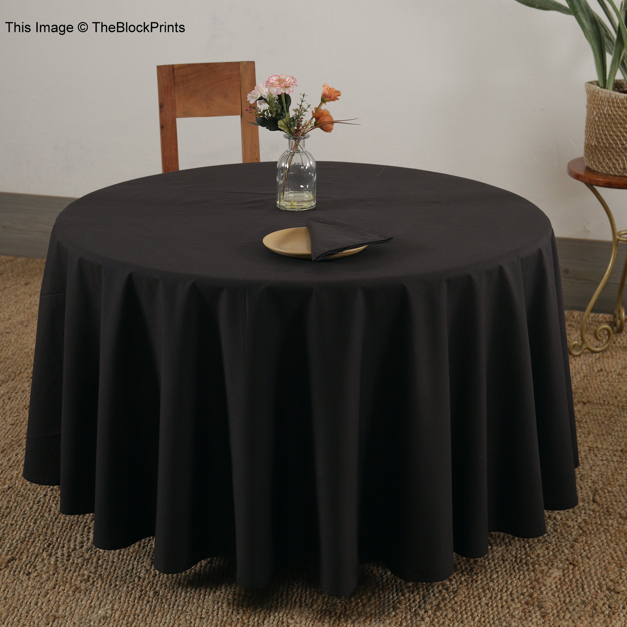 Linen Round Circle Table Cloth Custom Tablecloths Classic Table Linens ...