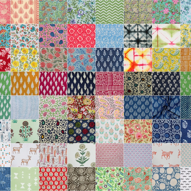 Precut Block Print Fabric - Etsy