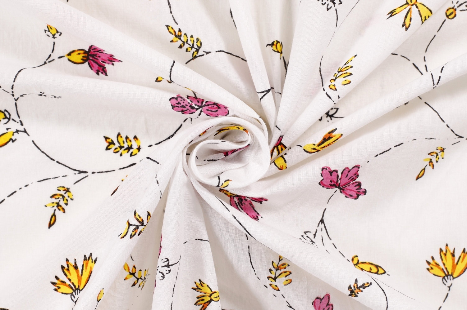 Floral Print Cotton Fabric Hand Print Fabric Dress Dyed Indian | Etsy