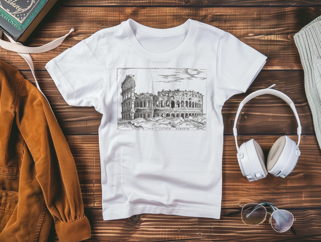Colosseum Vintage Engraving T-shirt | 1800s Rome Architecture Art Tee ...