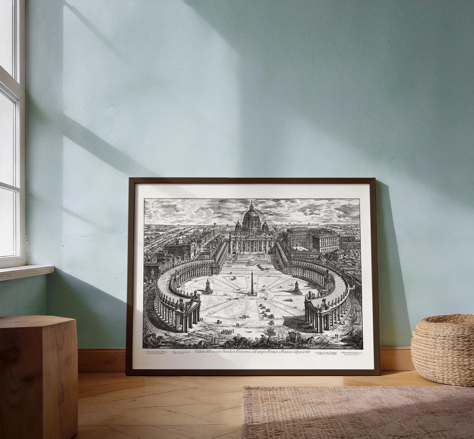 St. Peter’s Basilica Portico & Piazza Print | Piranesi Vedute Di Roma ...