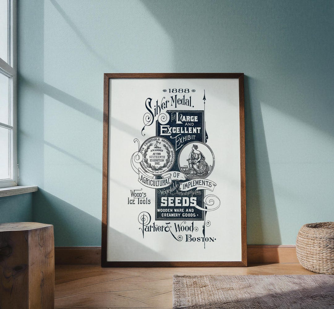 Parker Wood Boston 1888 Advert | Vintage Trade Illustration | Digital ...