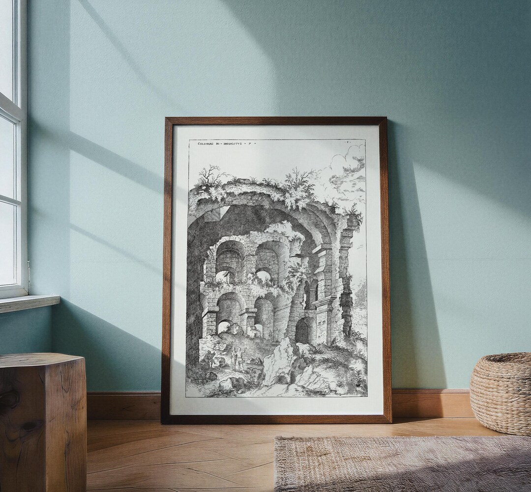 Colosseum Engraving 16th Century | Ancient Rome Architectural Print ...