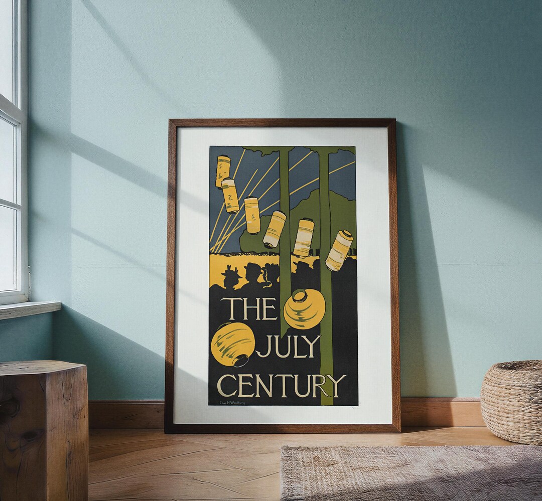 The Century Magazine Lantern Silhouette Illustration | 1890s Art ...