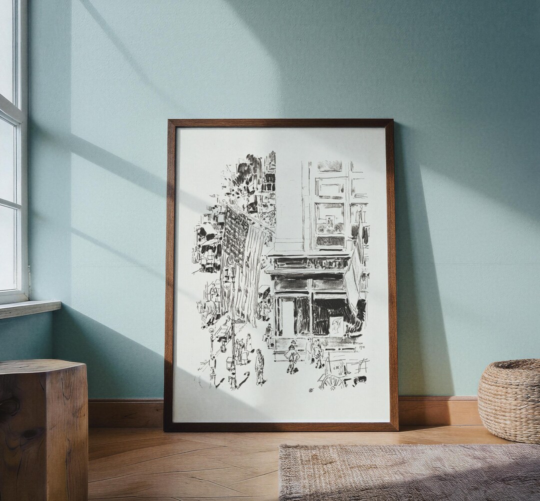 Childe Hassam Lafayette Street Print | Vintage Manhattan Impressionist ...