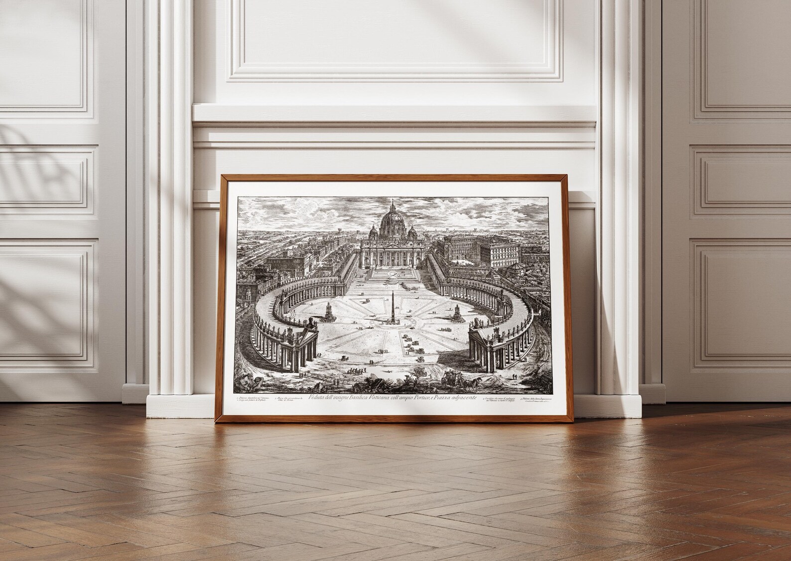 St. Peter’s Basilica Portico & Piazza Print | Piranesi Vedute Di Roma ...
