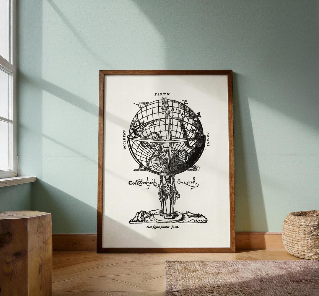 Celestial Sphere | Early Astronomical Globe Engraving | Antique Star ...