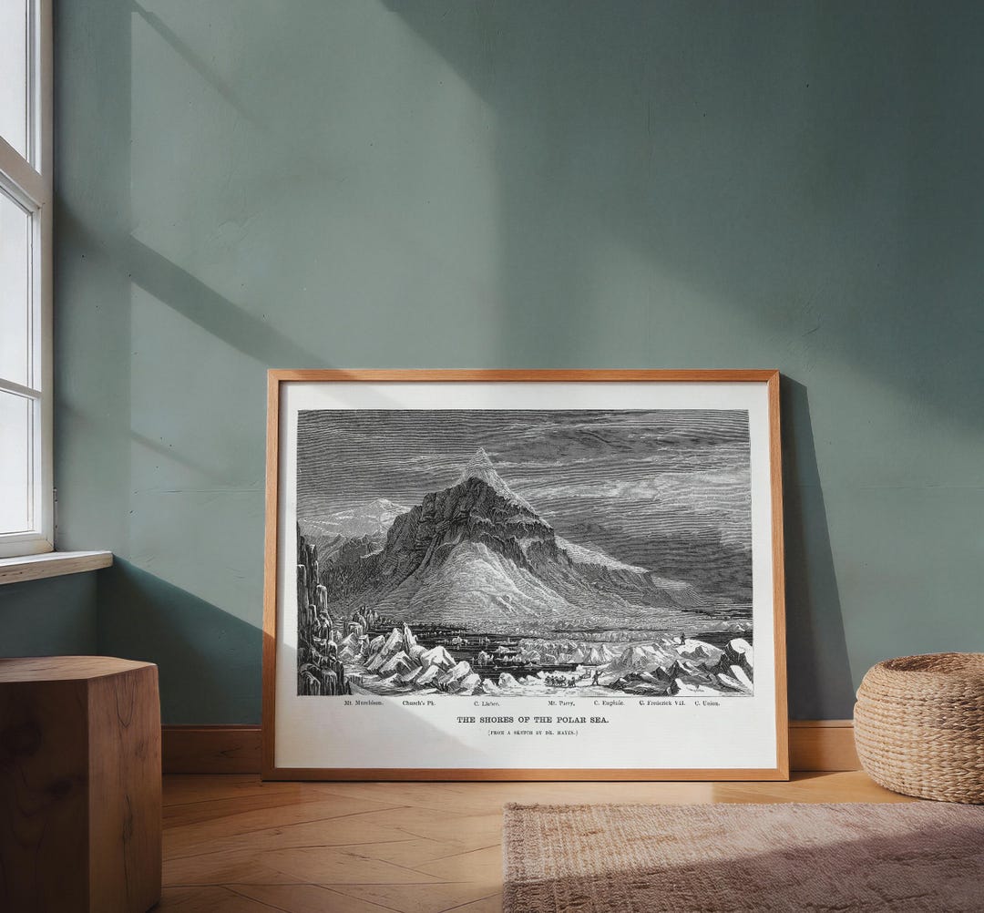 The Shores of the Polar Sea 1867 | Arctic Exploration Print | Victorian ...