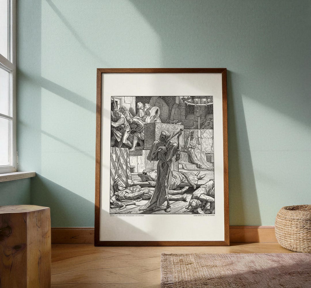 Dance of Death Fine Art Print | Death the Strangler by Alfred Rethel ...