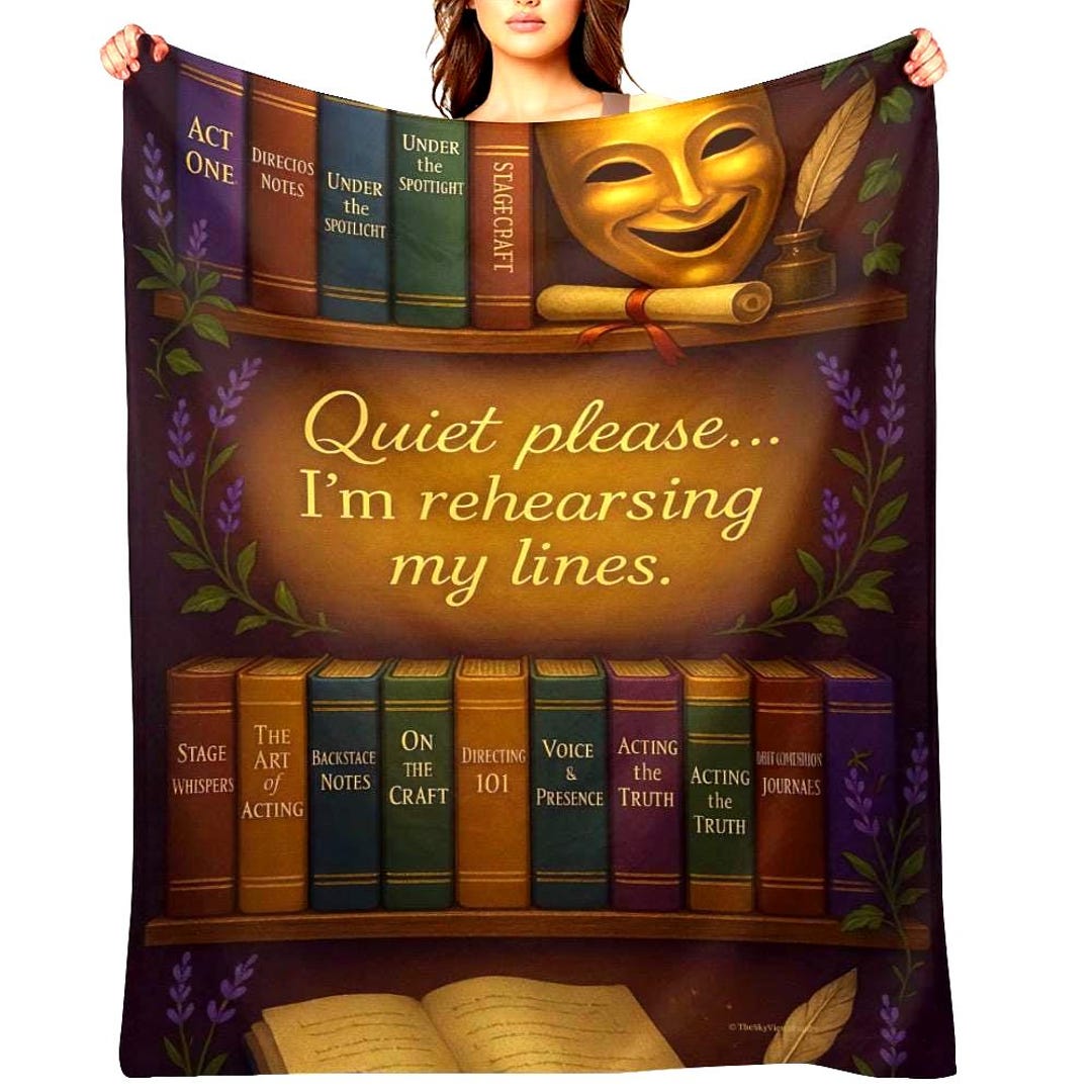 Theatre Student Bookish Gift Blanket, Actor| Actress Cosy Throw ...