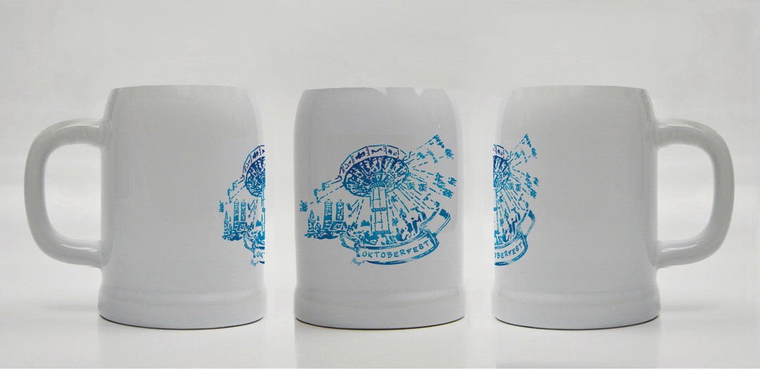 USA, Munich Chain Carousel, Beer Mug With and Without Tin Lid, Meadows ...