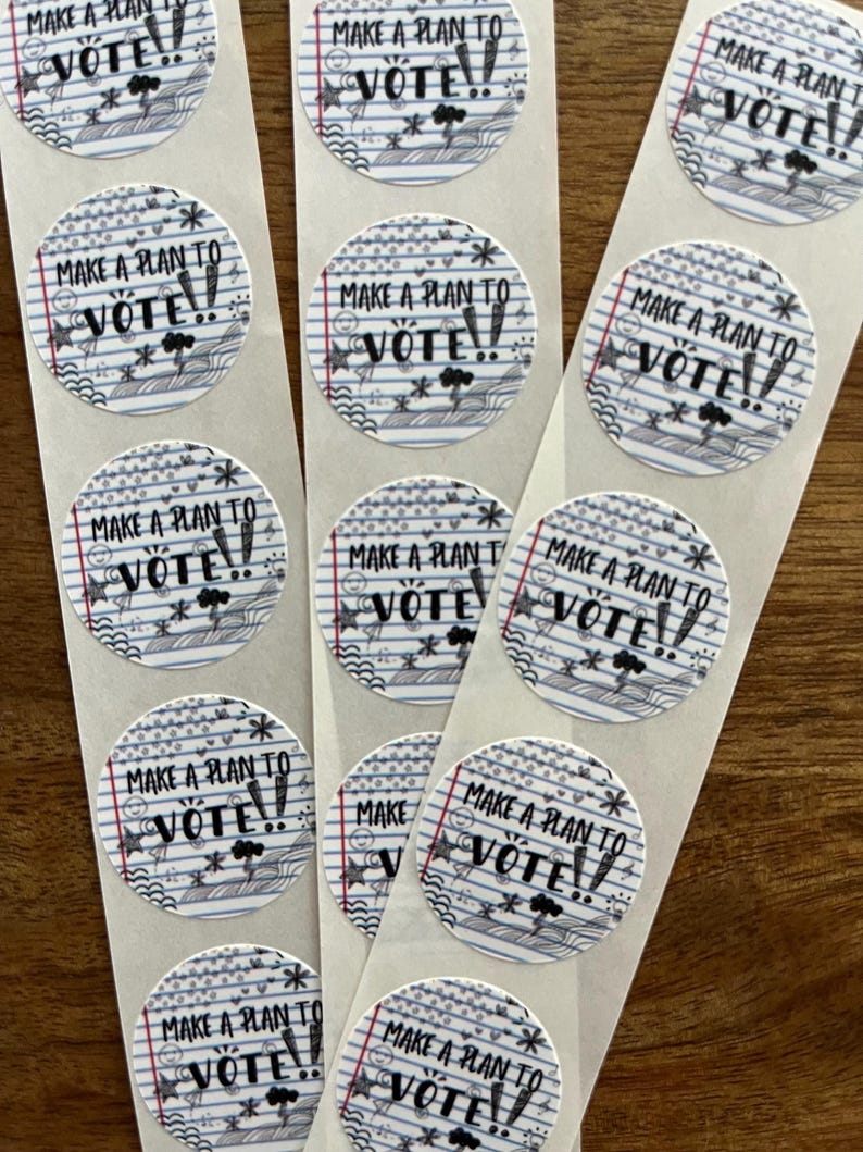 1 Inch Stickers Voter Themes packs of 25 - Etsy