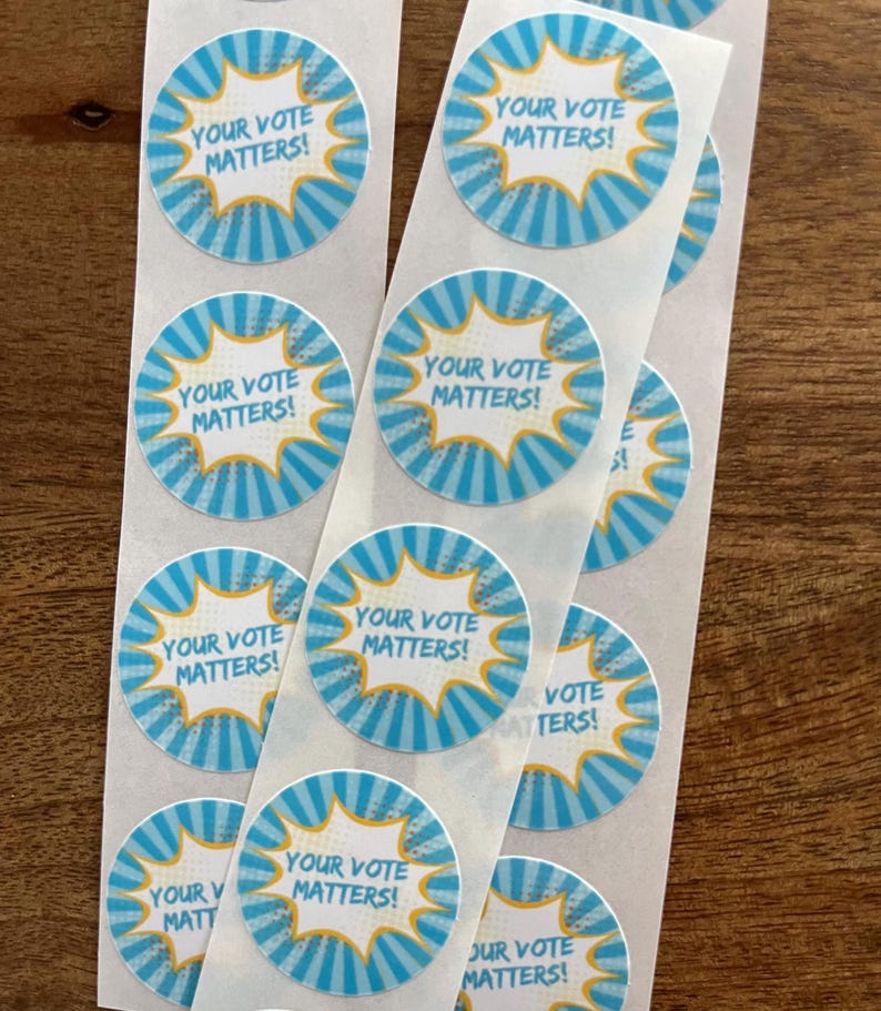 1 Inch Stickers Voter Themes packs of 25 - Etsy