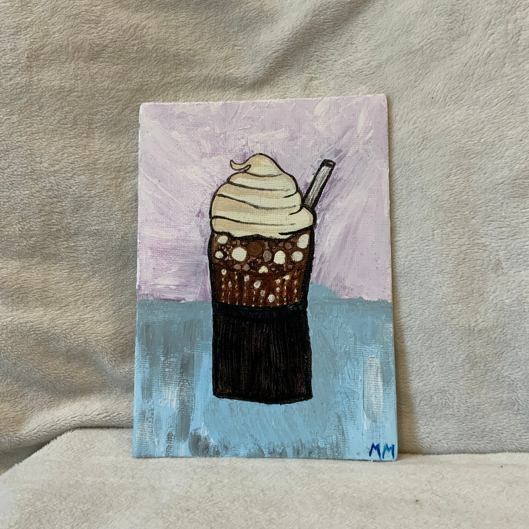 Root Beer Float (5x7 in Panel in Acrylic) - Etsy