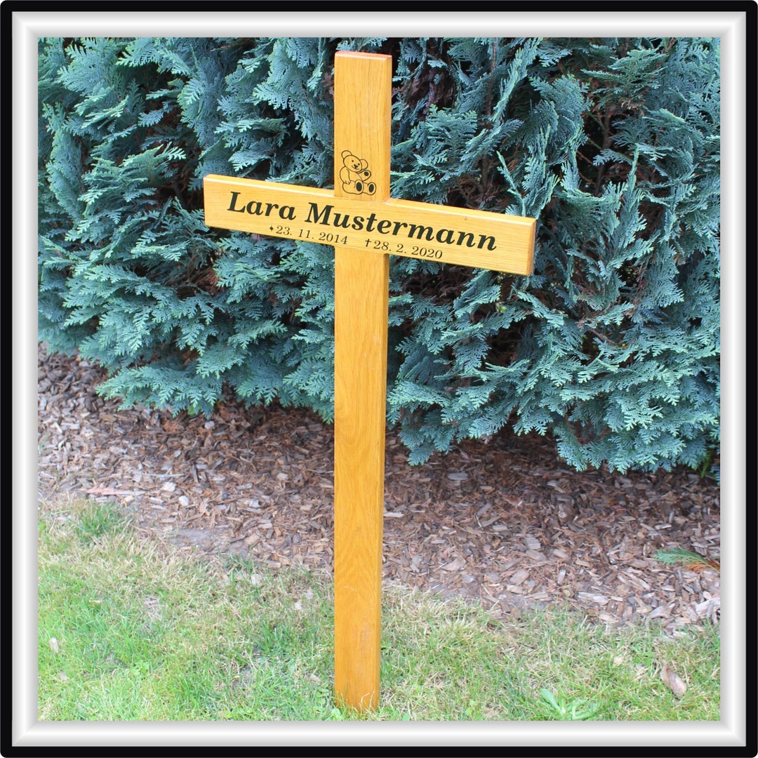 Grave Cross / Accident Cross oak 1 Including Inscription - Etsy