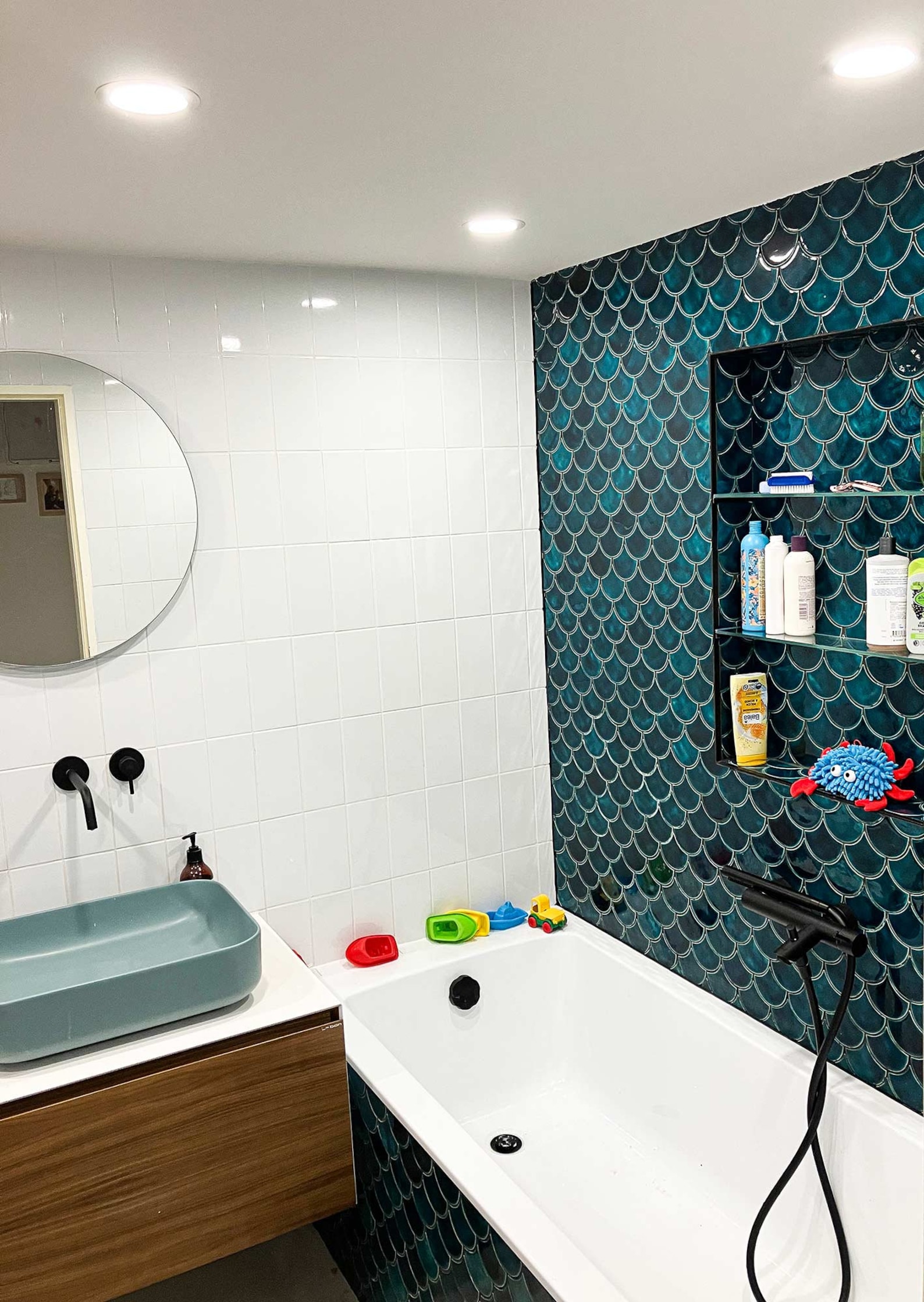 Ceramic Tiles for Bathroom Wall or Kitchen Backsplash - Handmade Fish ...