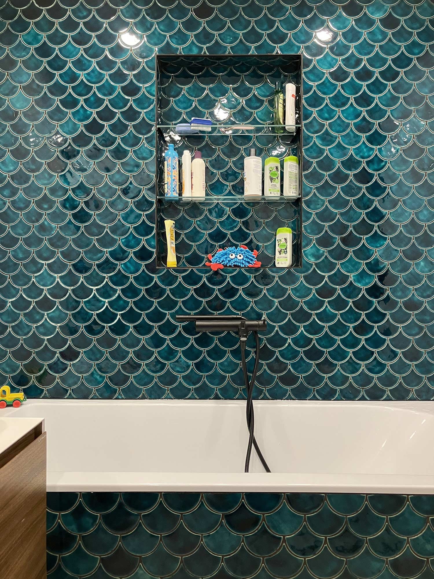 Ceramic Tiles for Bathroom Wall or Kitchen Backsplash - Handmade Fish ...