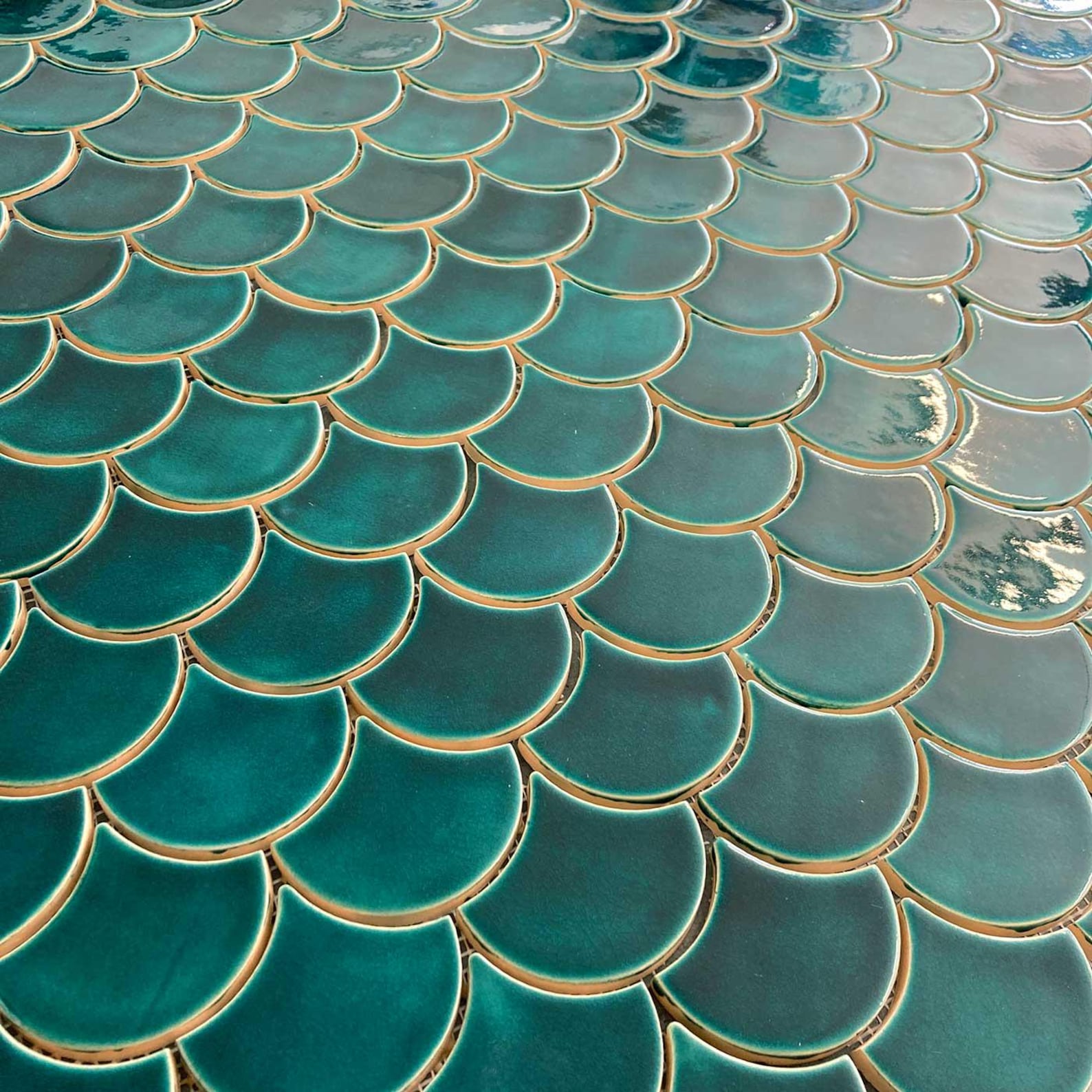 Ceramic Tiles for Bathroom Wall or Kitchen Backsplash - Handmade Fish ...