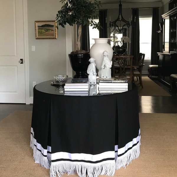 Fringed Table Skirt - Etsy