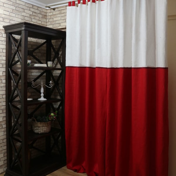 Color Block Curtains - Etsy