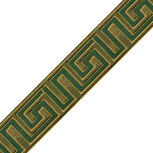 Yellow blue gold Green Greek Key Trim Velvet Trimdrapery - Etsy