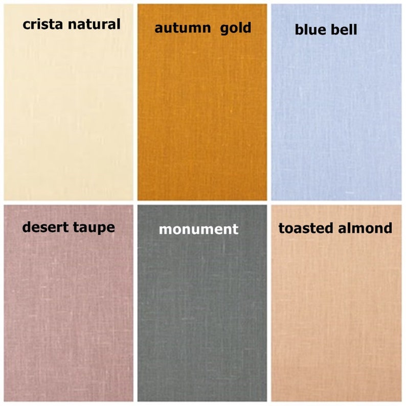 100% European Linen Color Natural Flax Curtain Panel | Etsy