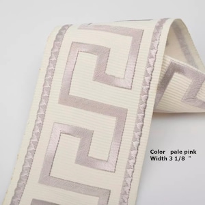 Greek Key Trim Colors: Aqua ,brown ,pale Pink, Drapery Curtain Tape ...
