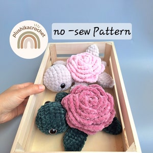 Crochet Rose Turtle Pattern: No-sew Amigurumi (PDF Pattern) - Etsy