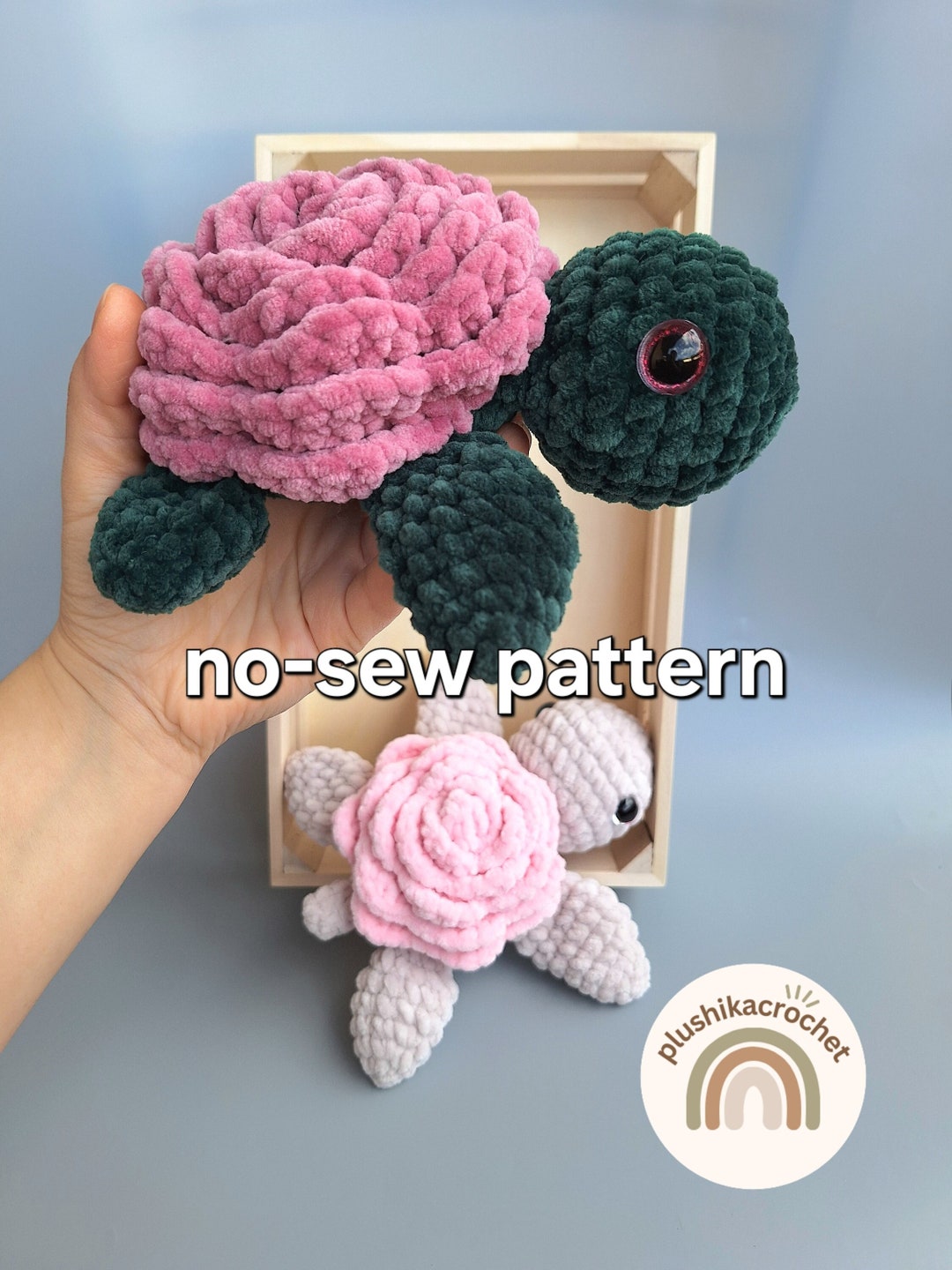 Crochet Rose Turtle Pattern: No-sew Amigurumi (PDF Pattern) - Etsy