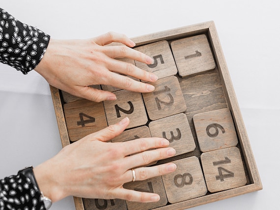 Handmade Fifteen Puzzle Game Wooden Sliding Puzzle for Adults and Kids Mind Games and Brain Teasers Educational Logic Game 15. Etsy Canada