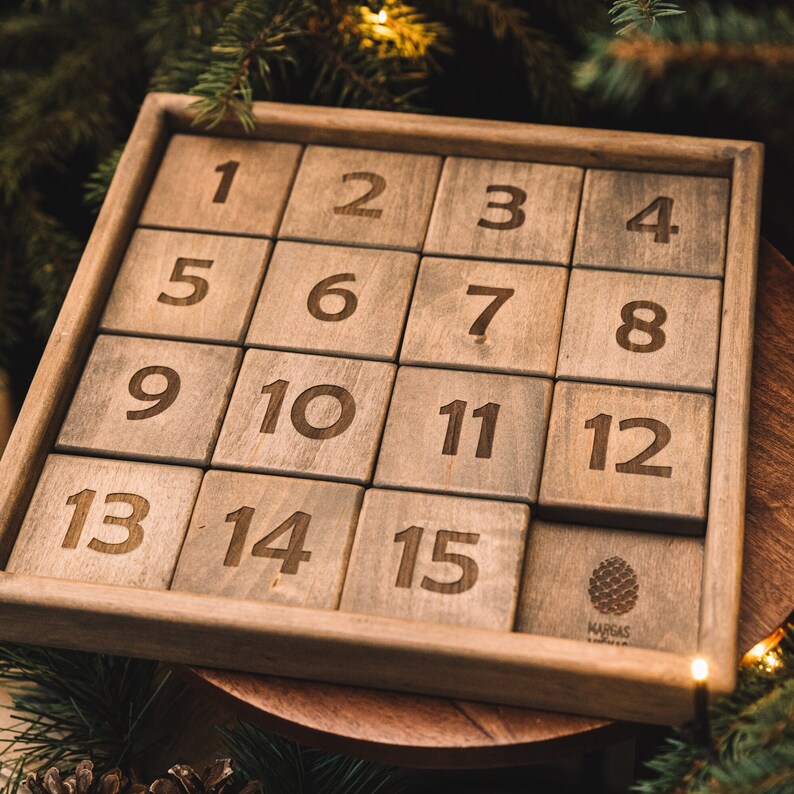 Wooden Slide 15 Puzzle for Kids and Teens: Boost Logical Thinking ...