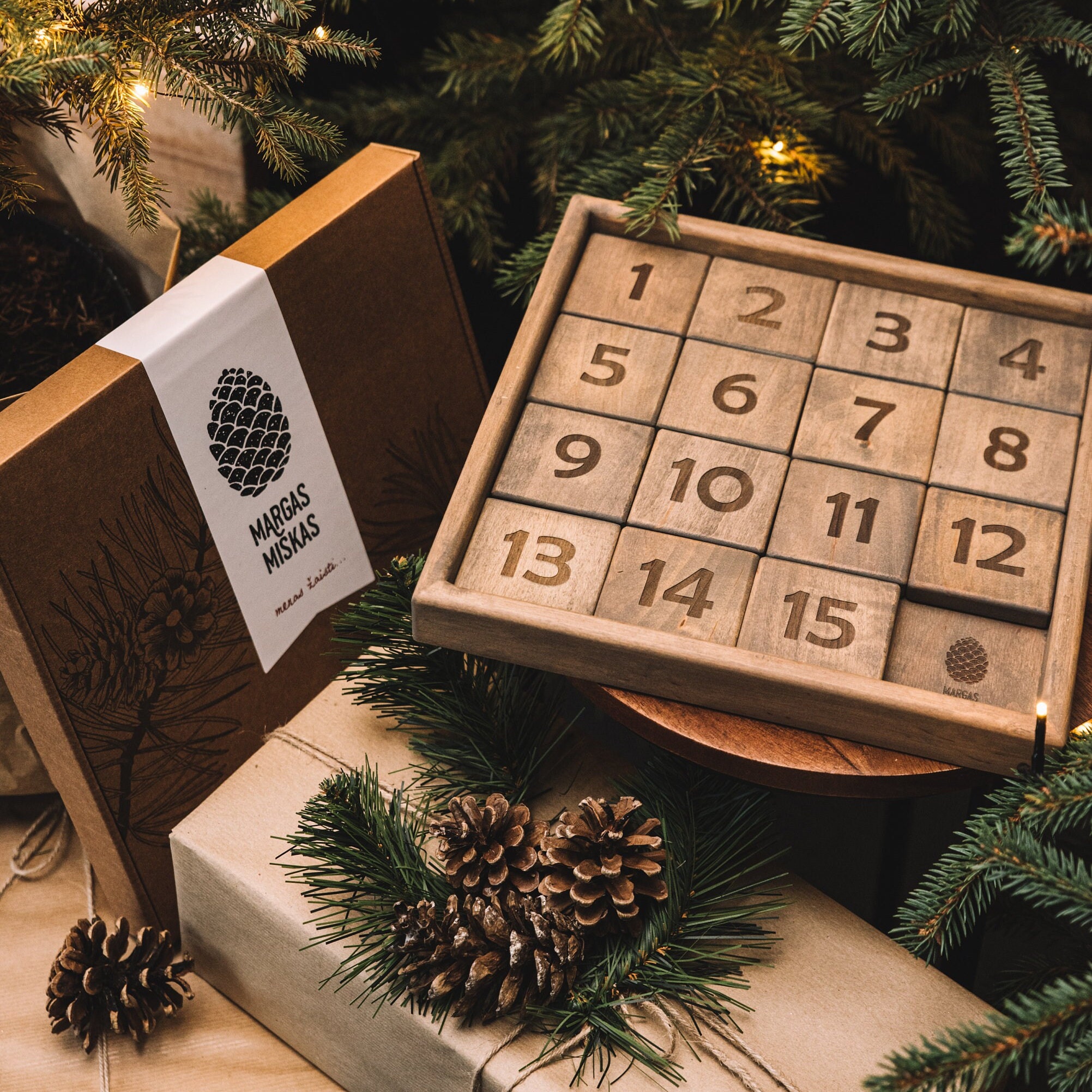 Handmade Fifteen Puzzle Game - Wooden Sliding Puzzle for Adults and ...