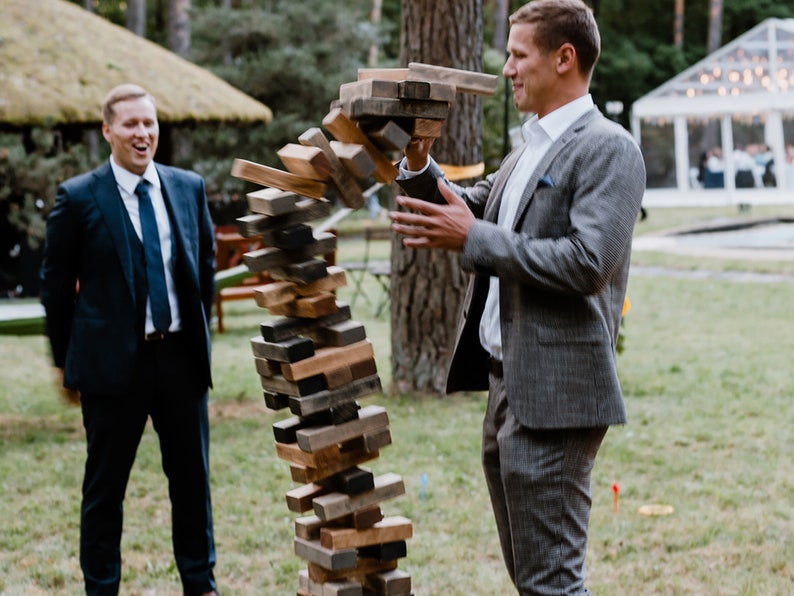 Personalized Giant Tumbling Tower - Celebrate Your Love Story With the ...