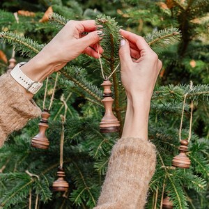 Wooden Chess Christmas Ornaments – Set of 3 Unique Handmade Decorations ...