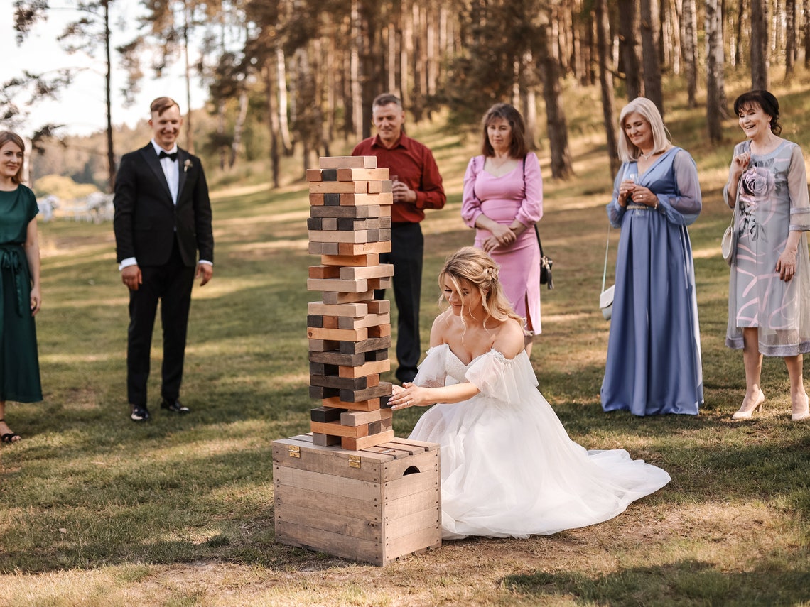 Personalized Giant Tumbling Tower - Celebrate Your Love Story With the ...