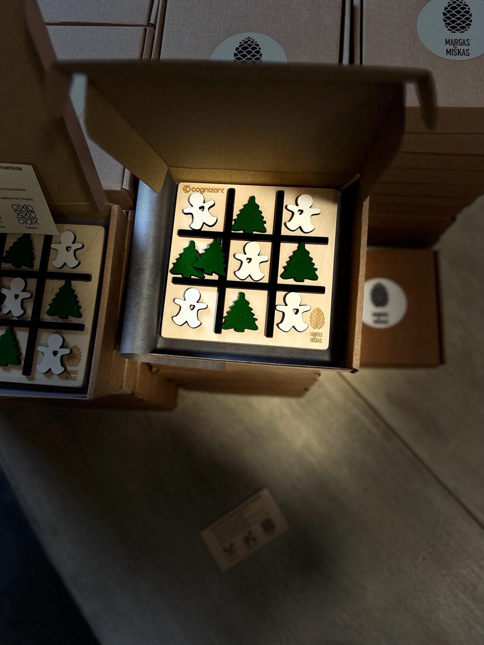 Wooden Christmas Tic Tac Toe Game: Gingerbread & Tree Travel XO - Etsy