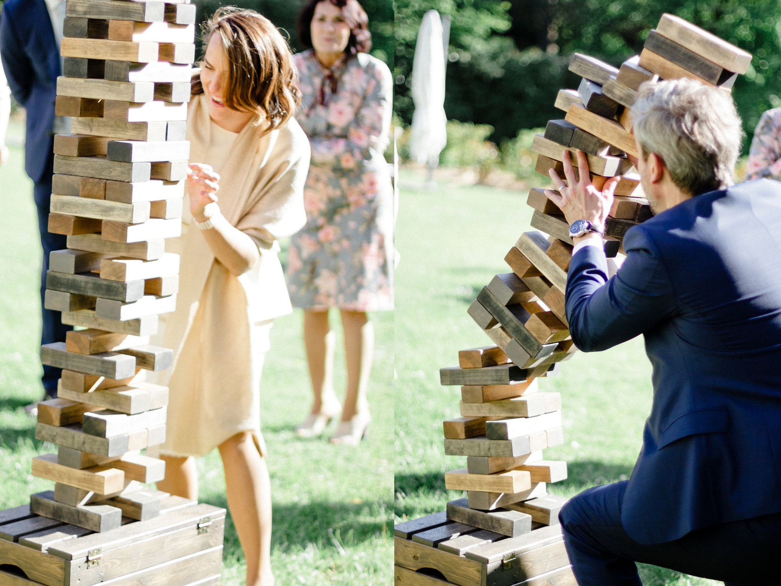 Giant Jenga Wedding