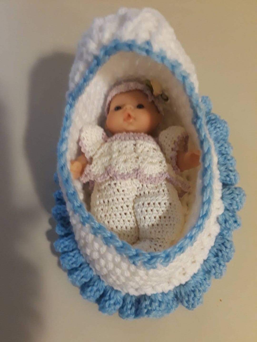 Tiny Baby Doll With Bassinet. Doll is 5 Inches - Etsy