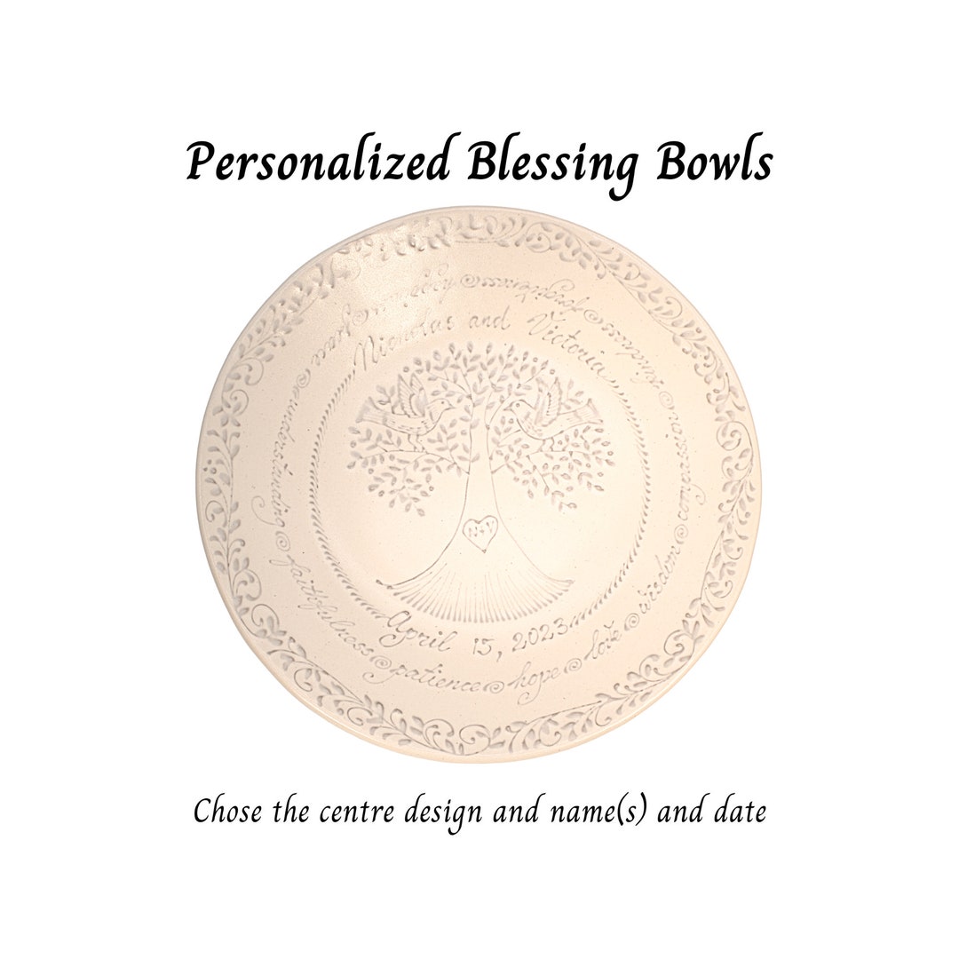 PERSONALIZED BLESSING BOWL; Personalized, Pottery, Pottery Bowl ...