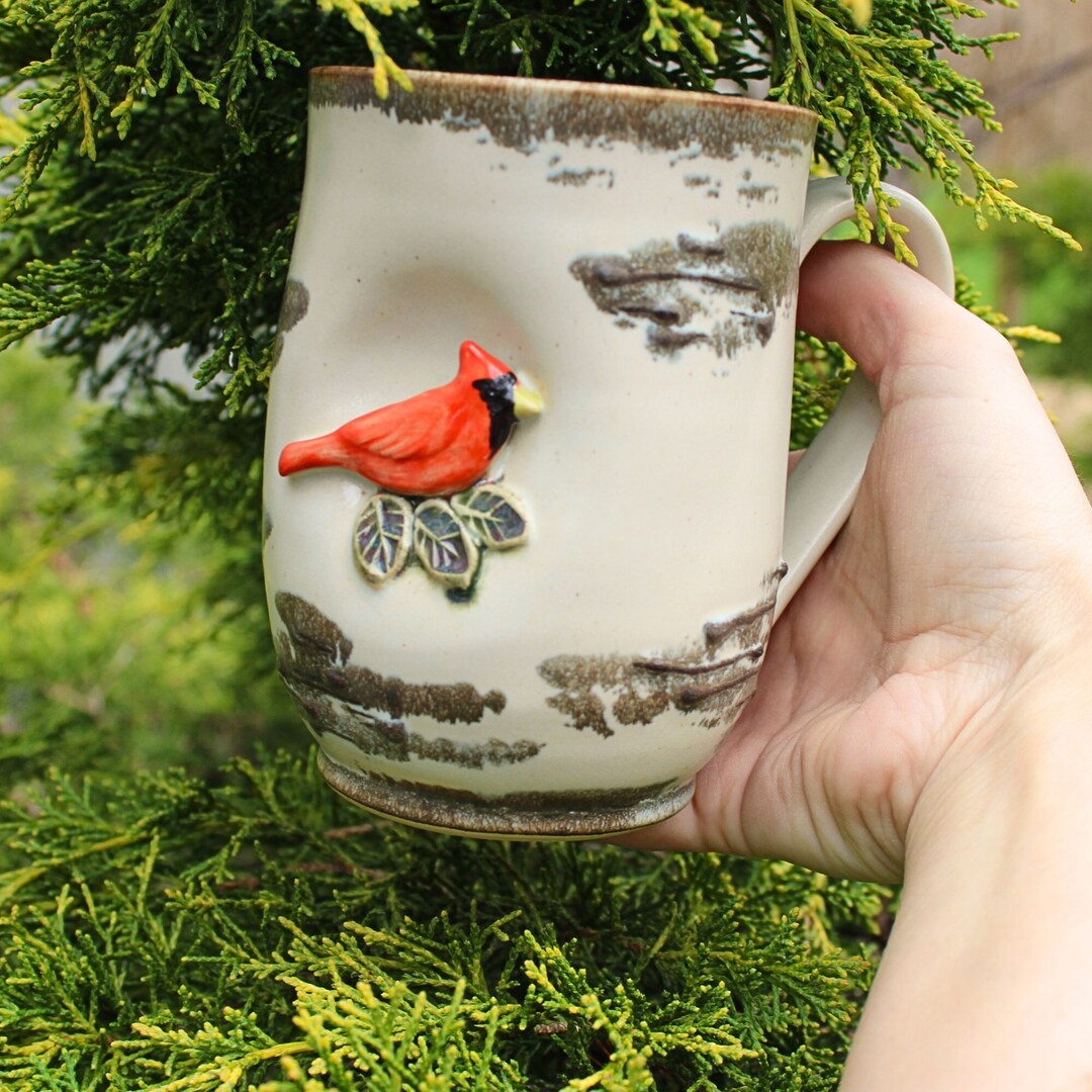 SCULPTURAL MUG cardinal More Colours, Pottery Mug, Coffee Mug, Tea Mug ...