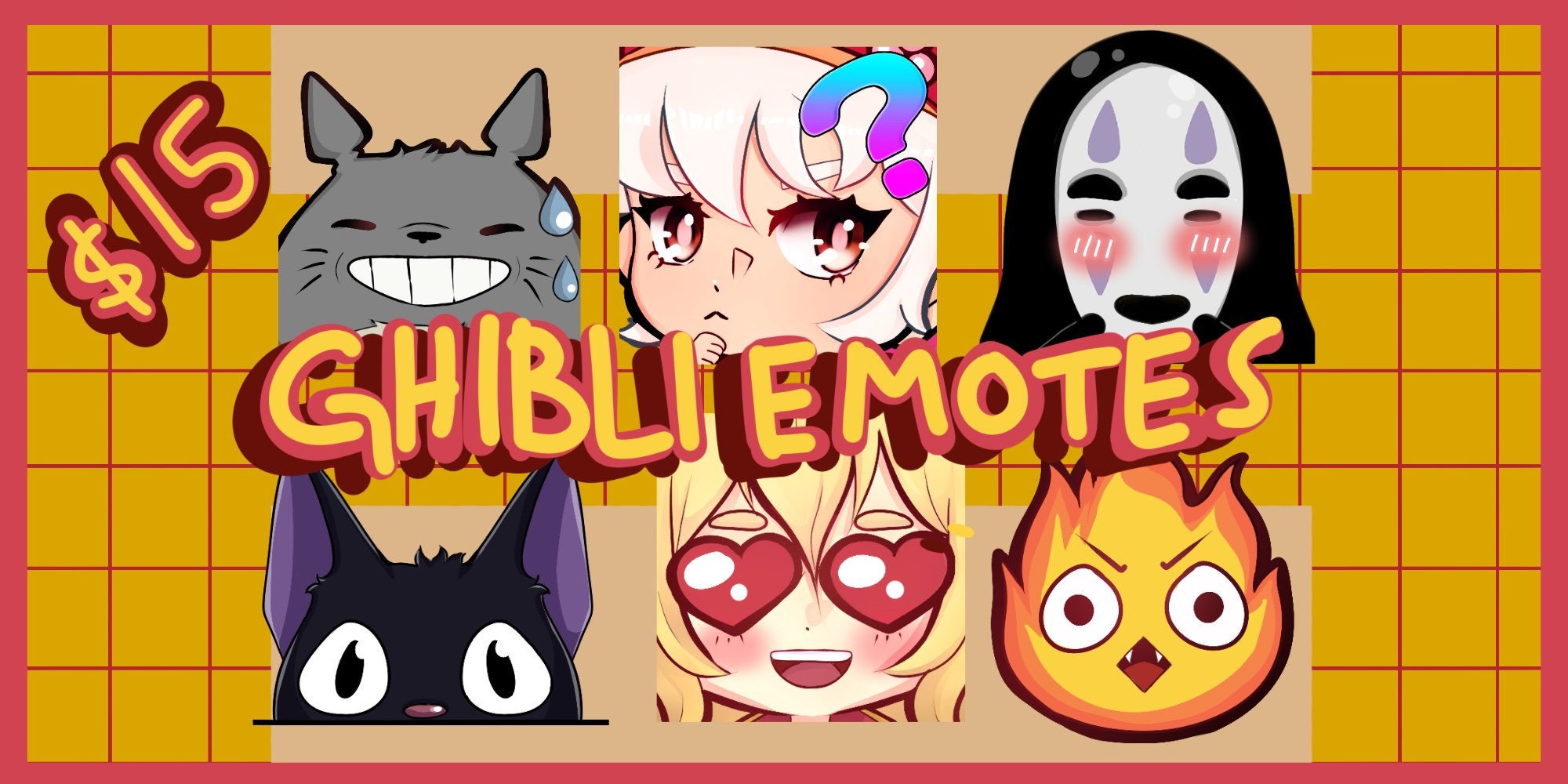 6 Ghibli Emotes - Etsy