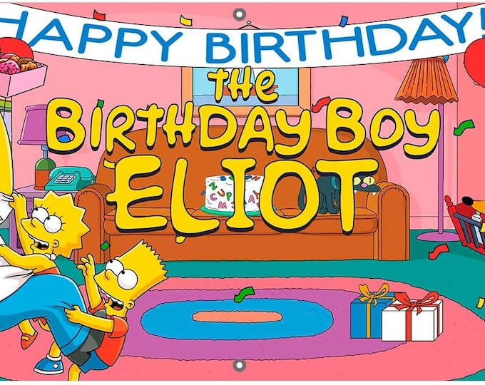 The Simpsons Party Favor Box, Homer Birthday Supplies, Duff Decor, Baby ...