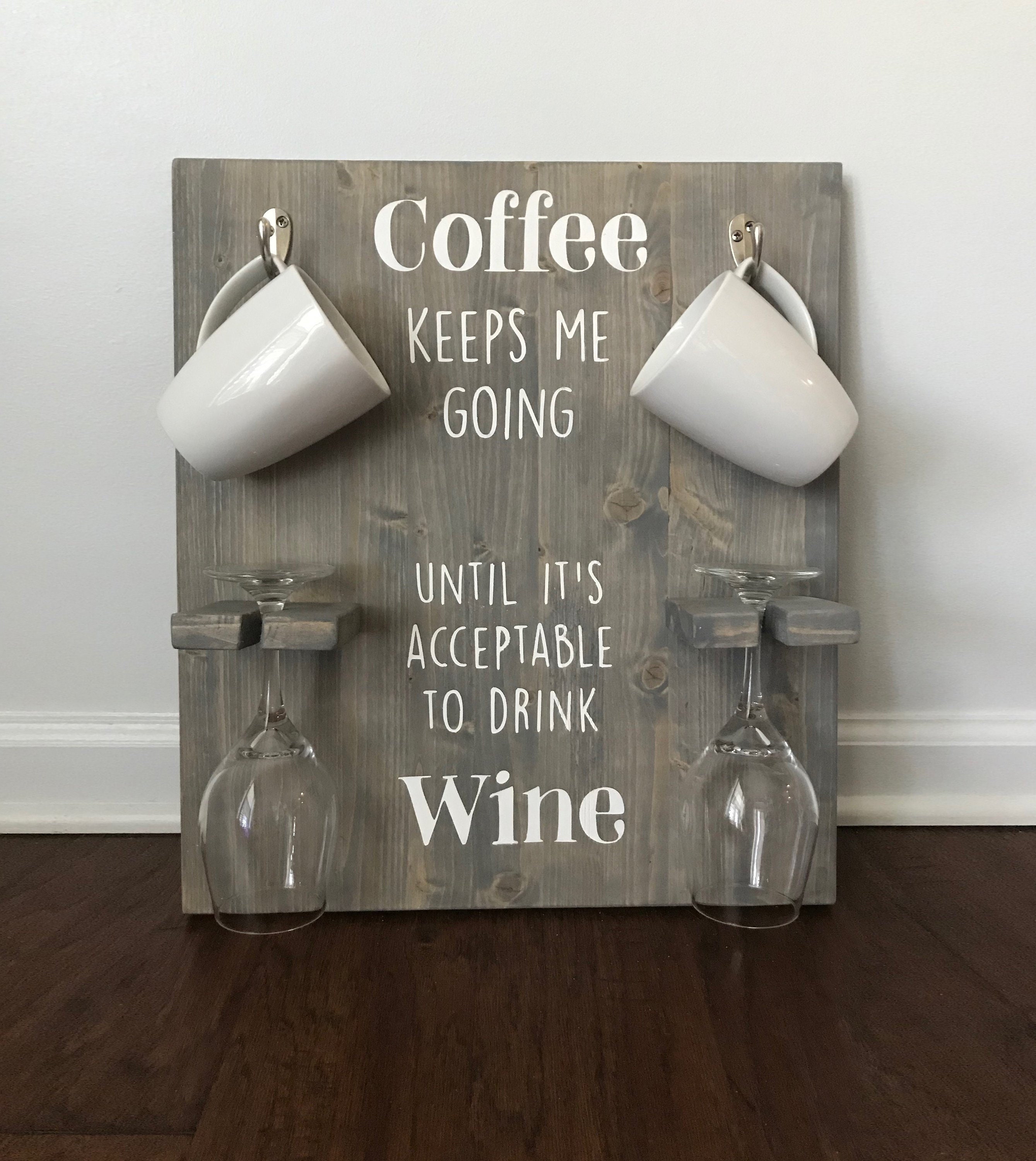 16x18 Coffee Keeps Me Going Coffee Wine Sign - Etsy