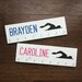 Personalized Swim Ribbon Holder Award Display With Hooks - Etsy