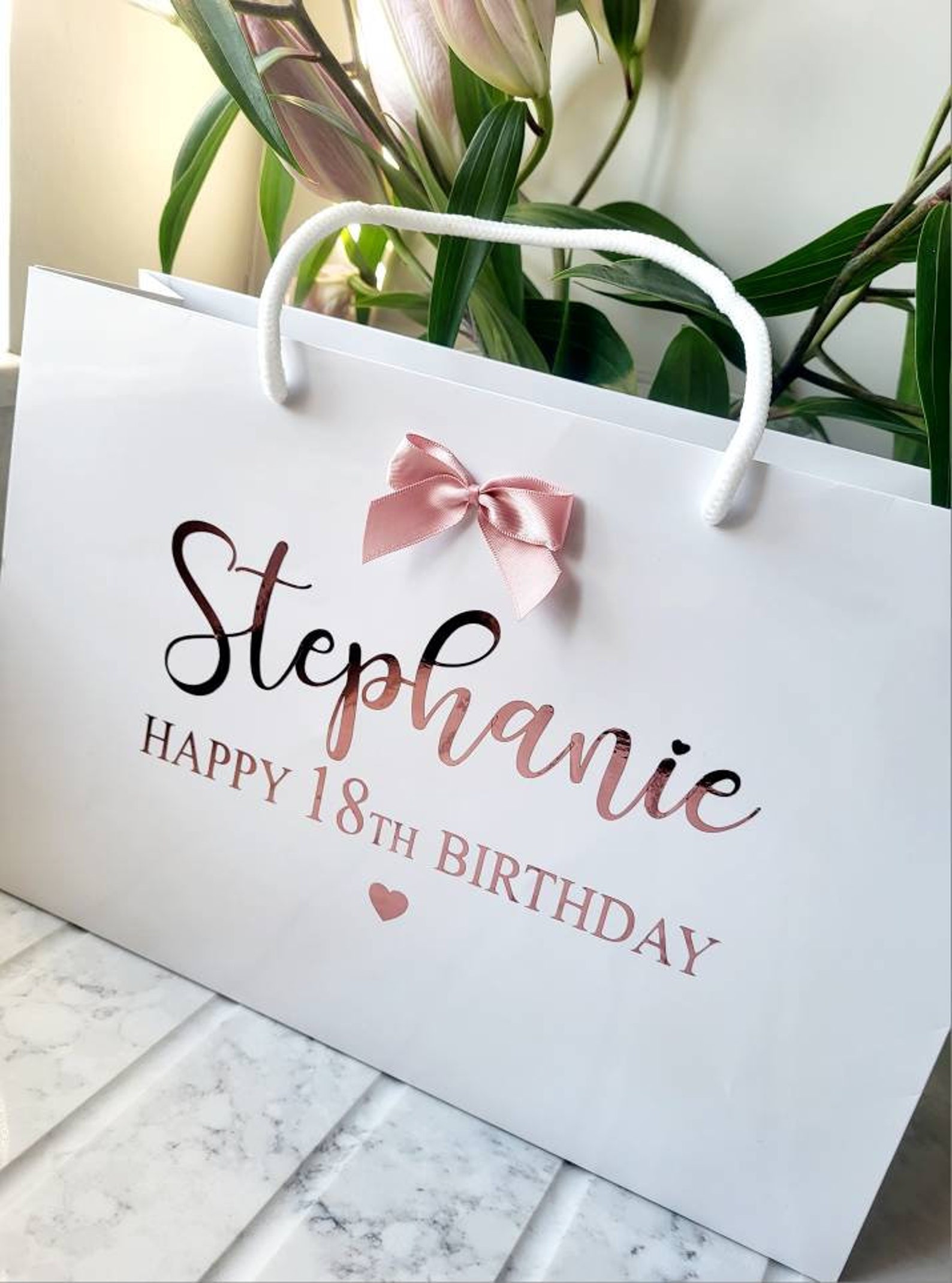 Personalised Gift Bag Birthday Gift Bag Custom Gift Bag - Etsy UK