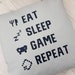Eat Sleep Game Repeat Gaming Cushion Xbox Cushion Gamer - Etsy UK