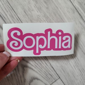 Personalised Name Sticker Vinyl Custom Name Vinyl Decals Water Bottle ...